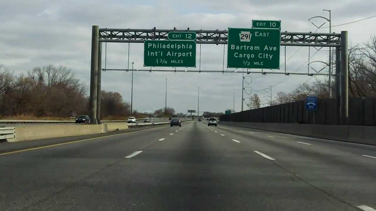 Delaware Expressway (Interstate 95 Exits 7 to 12) northbound - YouTube