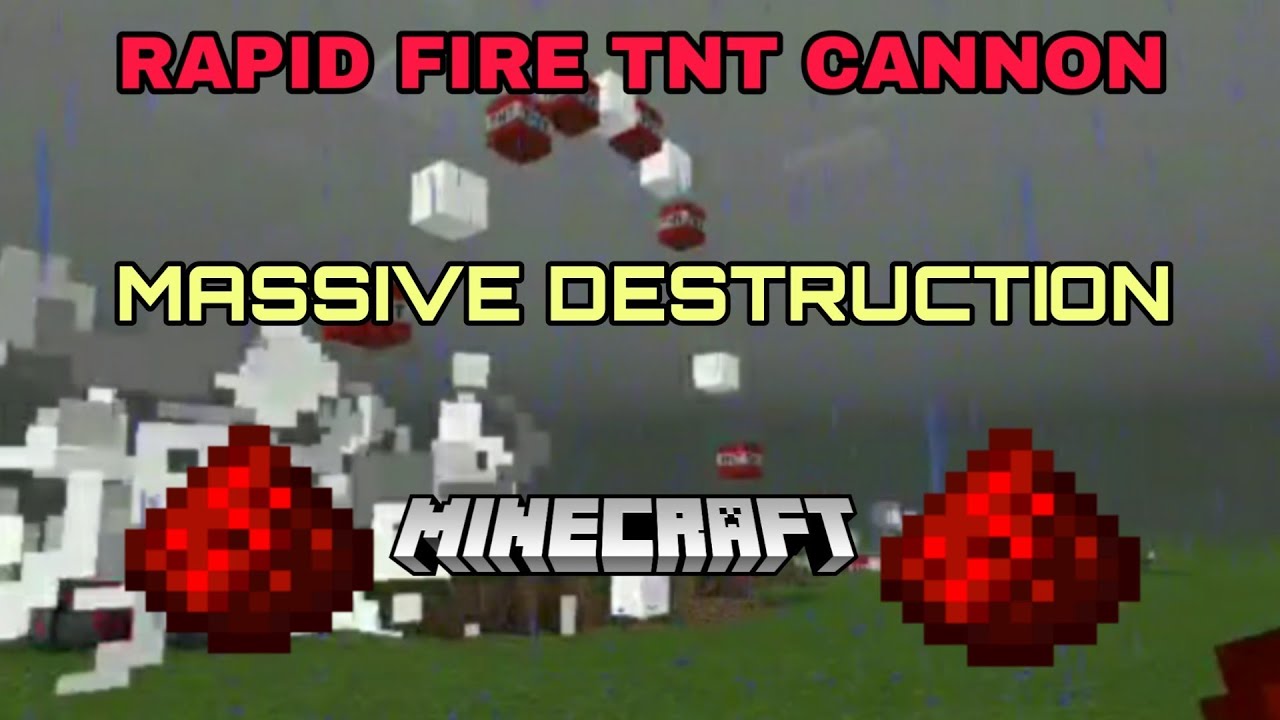 MASSIVE DESTRUCTION RAPID FIRE TNT CANNON 🔥🔥|| MINECRAFT 1.16 - YouTube