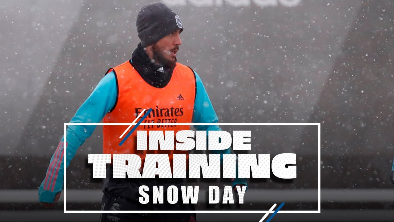 Training in the SNOW at Ciudad Real Madrid! - YouTube