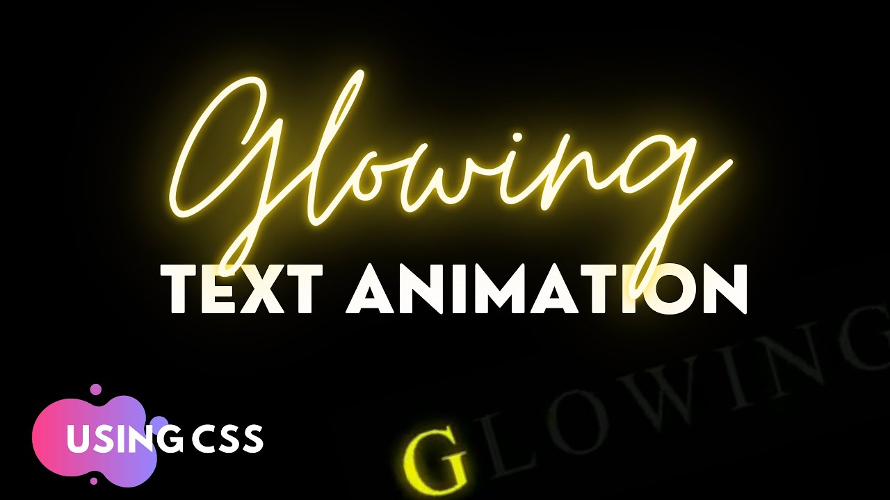 Glowing Text Animation Using Html5 And Css3 Youtube 6183
