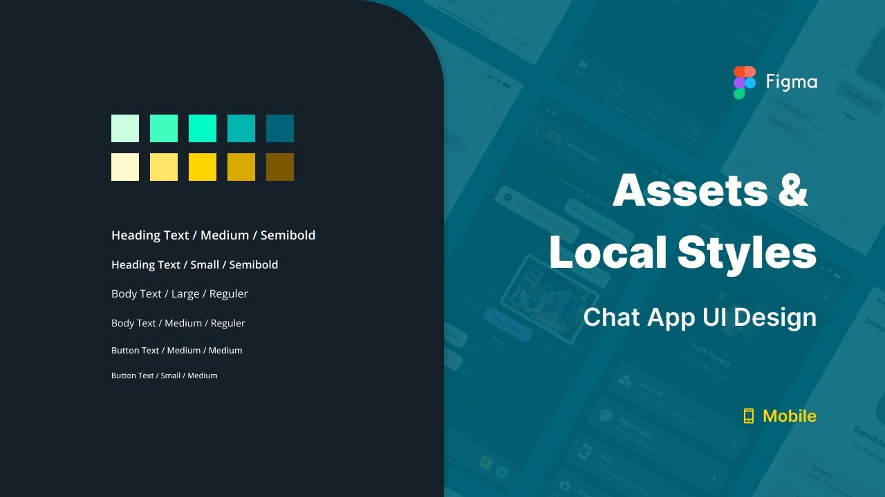 Preview Assets and Local Styles on Chat App Mobile UI using Figma • 1/10 - YouTube