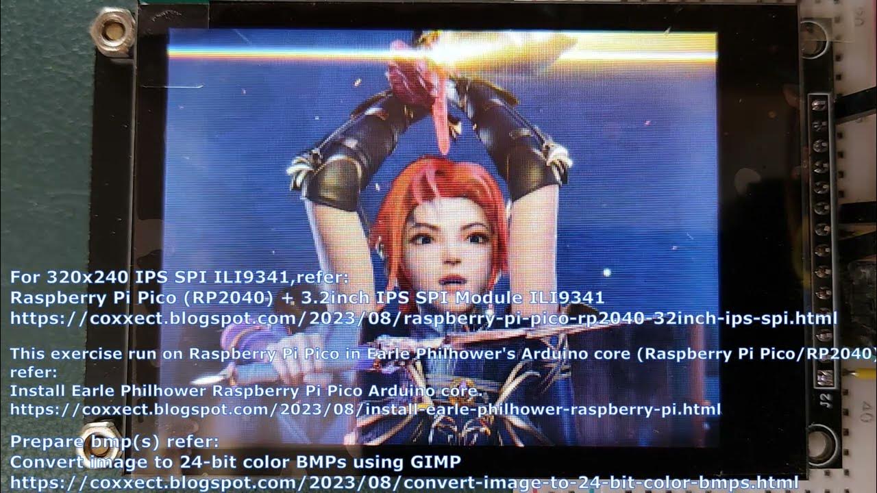 Adafruit_ImageReader exercises run on Raspberry Pi Pico to load images from SD Card - YouTube