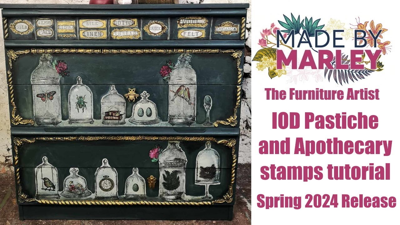 IOD Pastiche and Apothecary stamps tutorial - YouTube