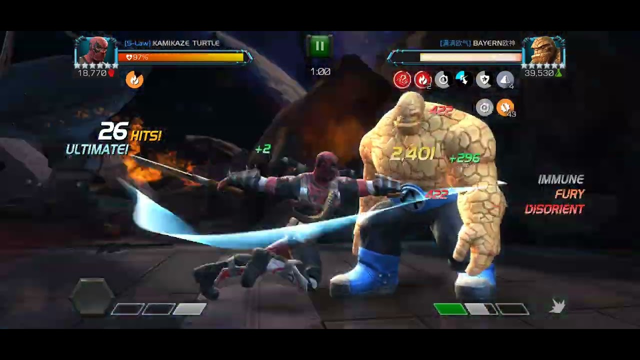 Mcoc Massacre vs thing in battlegrounds - YouTube