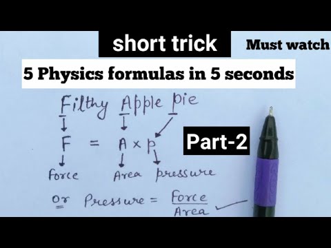 Trick to remember 5 Physics Formulas in just 5 seconds | Important ...