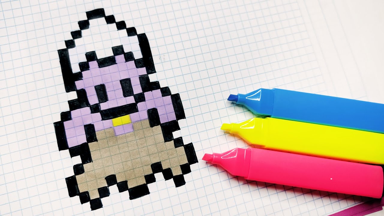 Handmade Pixel Art - How to draw Ursula #pixelart - YouTube
