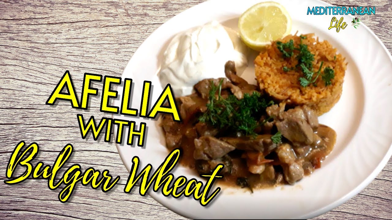 The Most Delicious Afelia with Bulgar Wheat |Like My Mama Used to Make ...