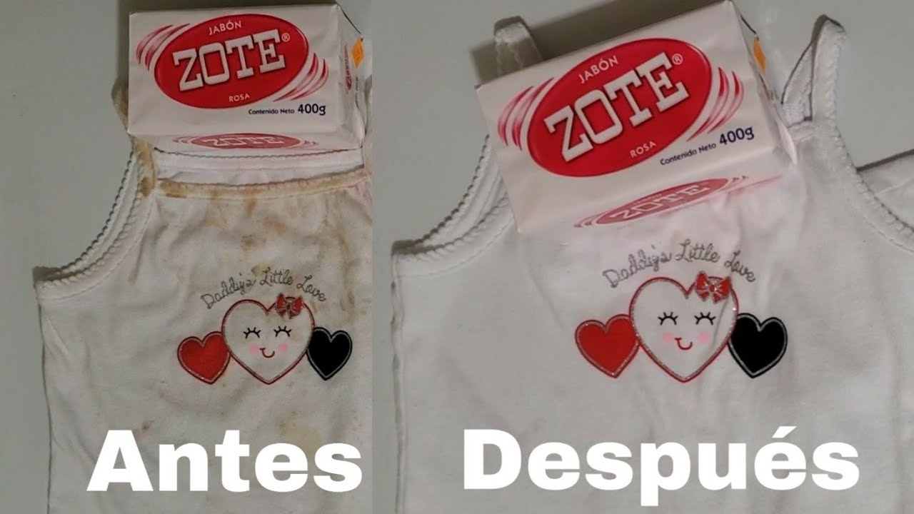 ELIMINA LAS MANCHAS EN LA ROPA BLANCA Y DE COLOR CON EL JABÓN ZOTE🧼SIN ...