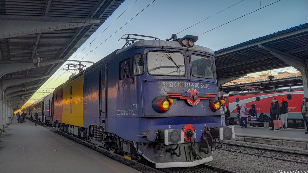 EA 734, a depoului Ploiești, executând manevra în gara de Nord (17.12. ...