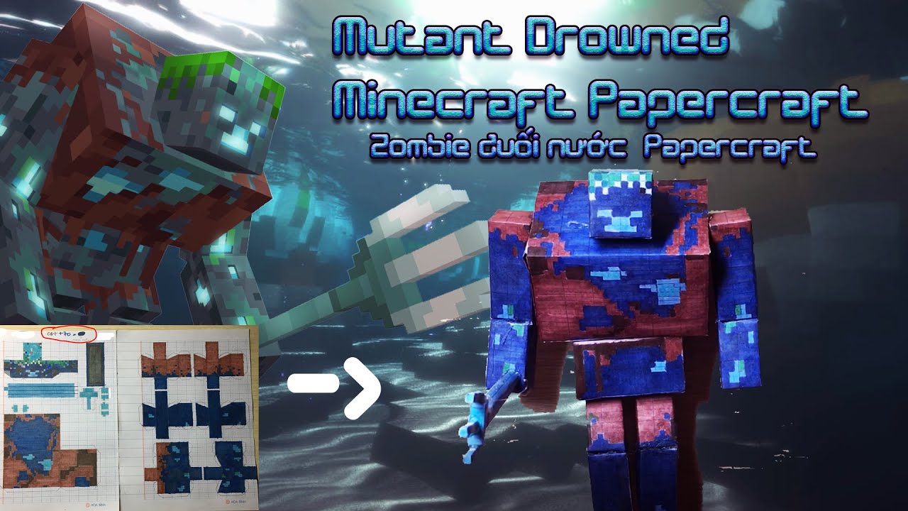 Papercraft Minecraft Mutant Zombie