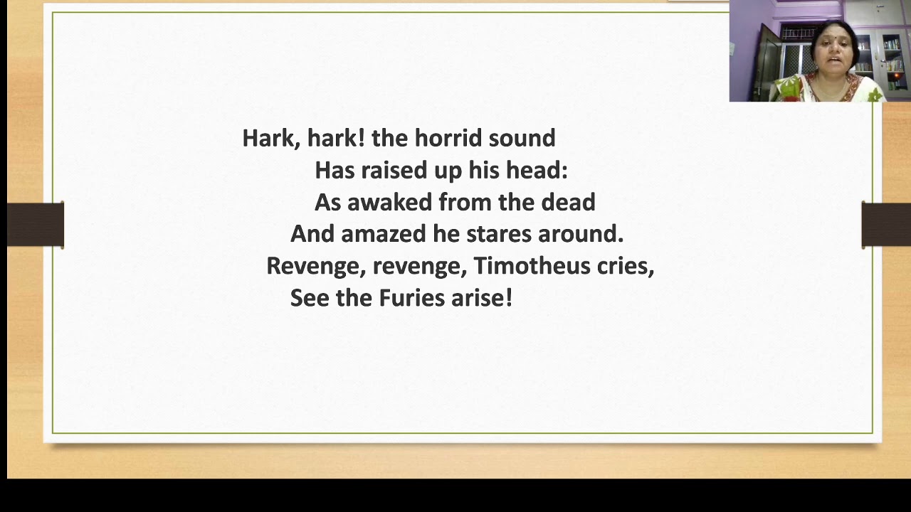 Alexander's Feast Contd. B.A. Part. 1. Mrs. Alka Panwar - YouTube