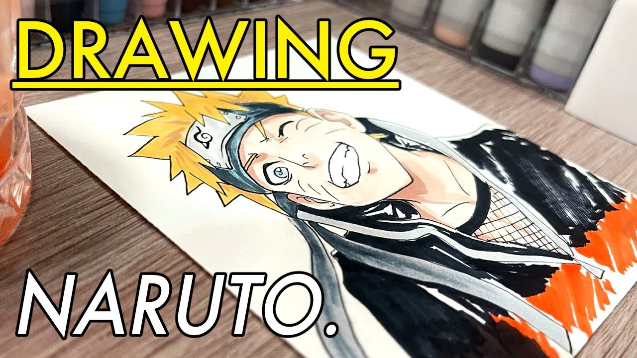 Drawing NARUTO UZUMAKI | Naruto Shippuden 🔥 Full coloring art process ...