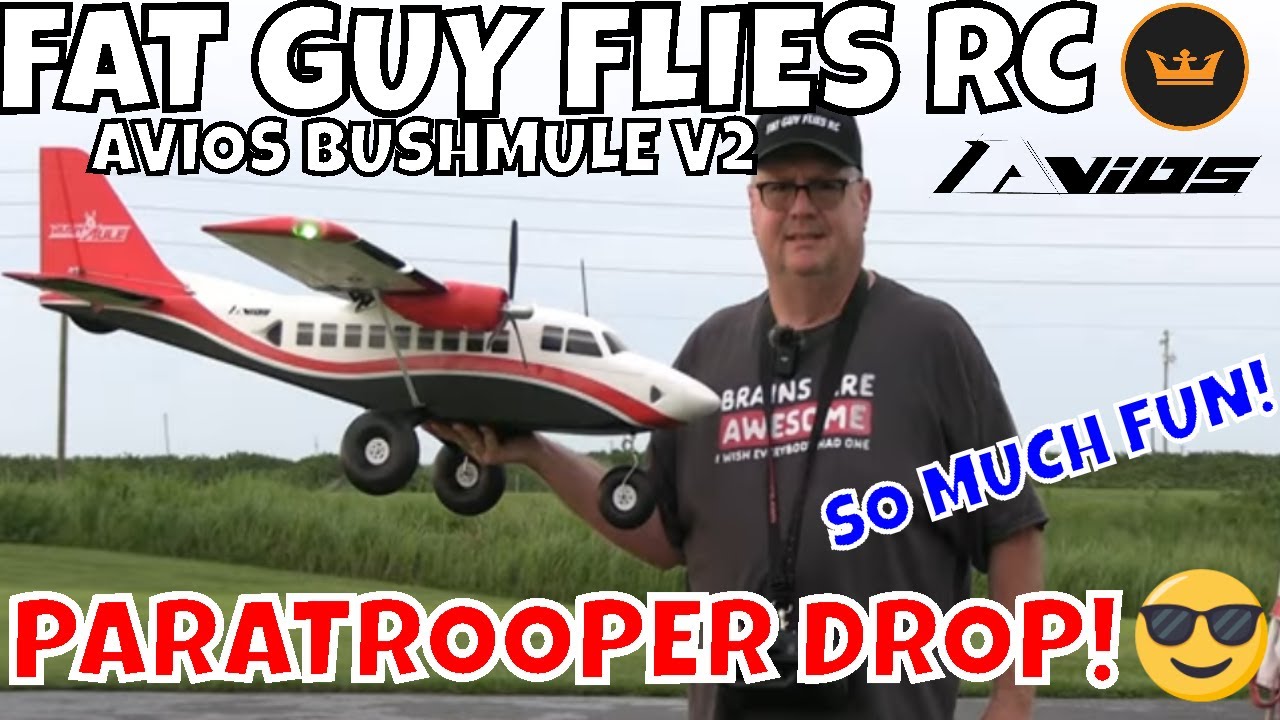 AVIOS BUSH MULE V2 PARATROOPER DROP! by FGFRC #aviation #rcplane #rc ...