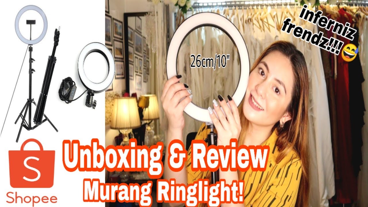 RING LIGHT UNBOXING AND REVIEW FROM SHOPEE | AFFORDABLE 26cm/10 ...