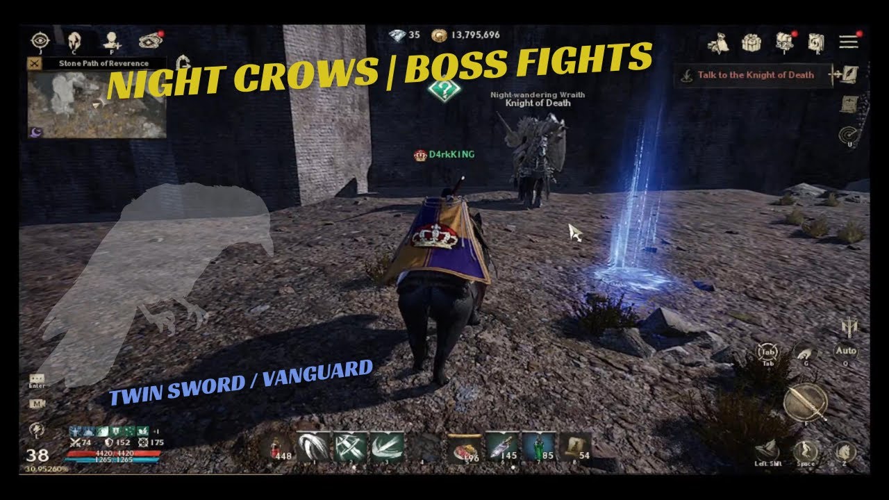 NIGHT CROWS | BOSS FIGHT BATTLE | TWIN SWORD-VANGUARD - YouTube
