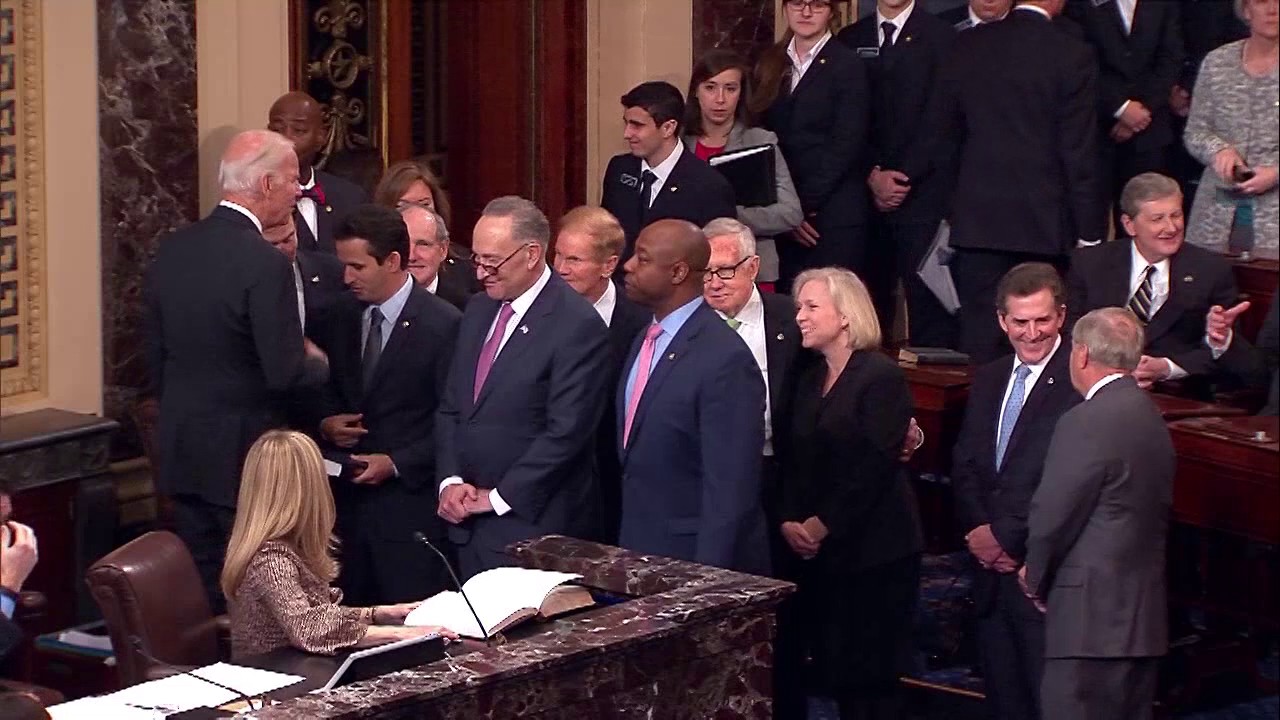 Senator Tim Scott Sworn In to First Full Senate Term - YouTube