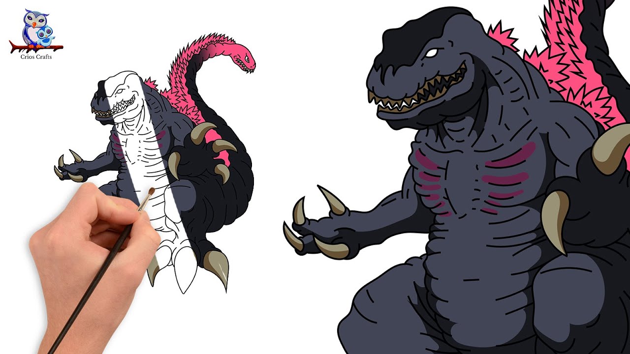 How to Draw Shin Godzilla - Step by Step - YouTube