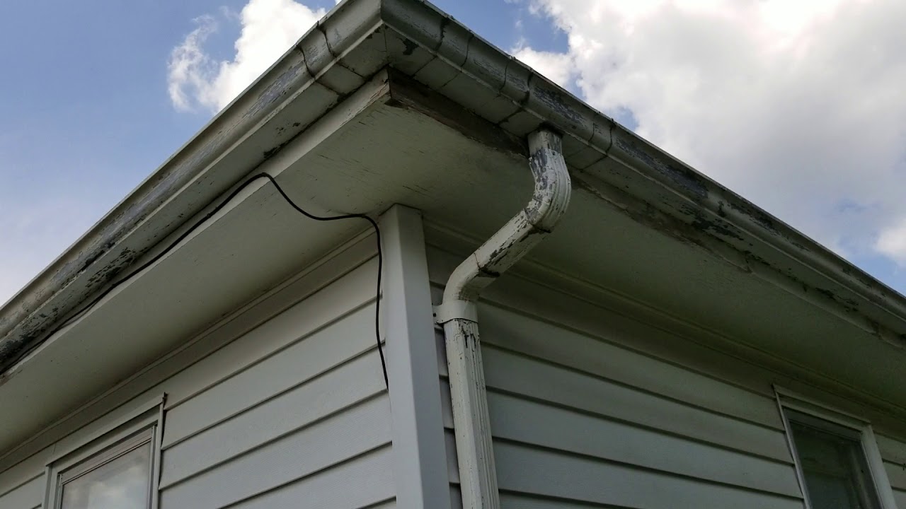House with very old cable wiring on the outside makeover - part 1 - YouTube