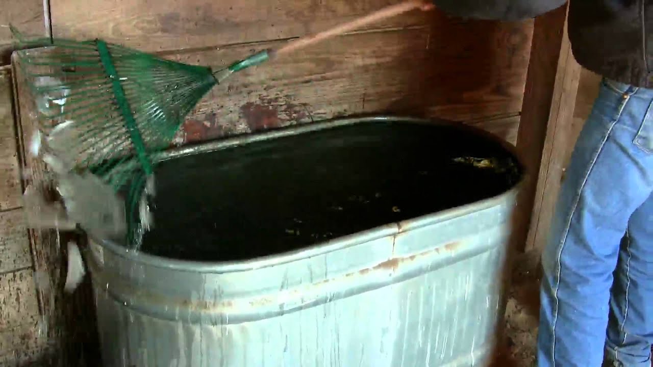 Breaking ice in water tank.. - YouTube