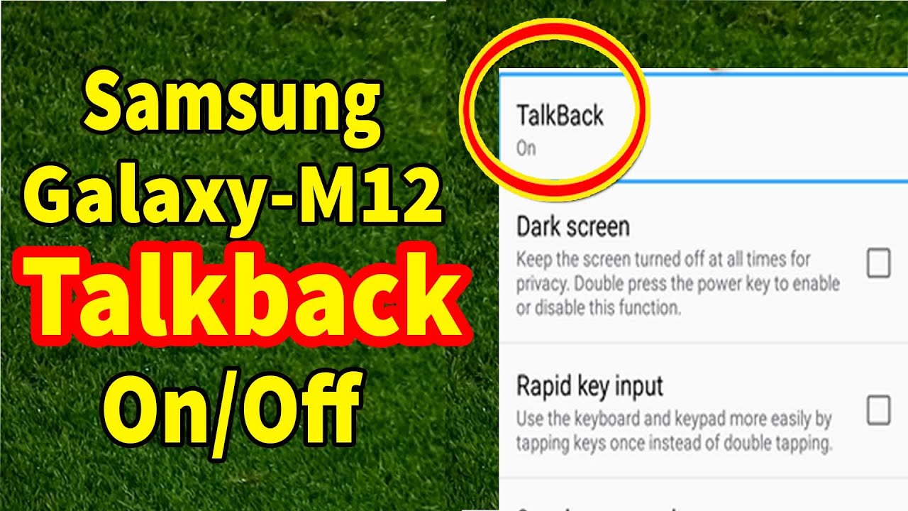 Samsung M12 Talkback On/Off | How To Setting Option Accessibility Talk ...