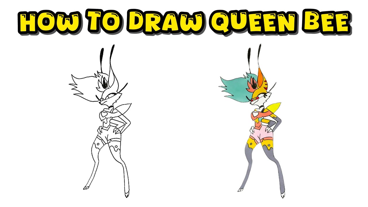 How to Draw Queen Bee from Helluva Boss | Easy Drawing Tutorial with ...