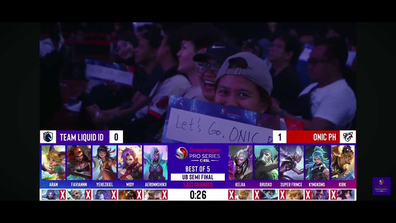 TIM LIQUID ID VS ONIC PH ESL UB SEMI FINAL BO 5 #mobilelegends #mlbb ...