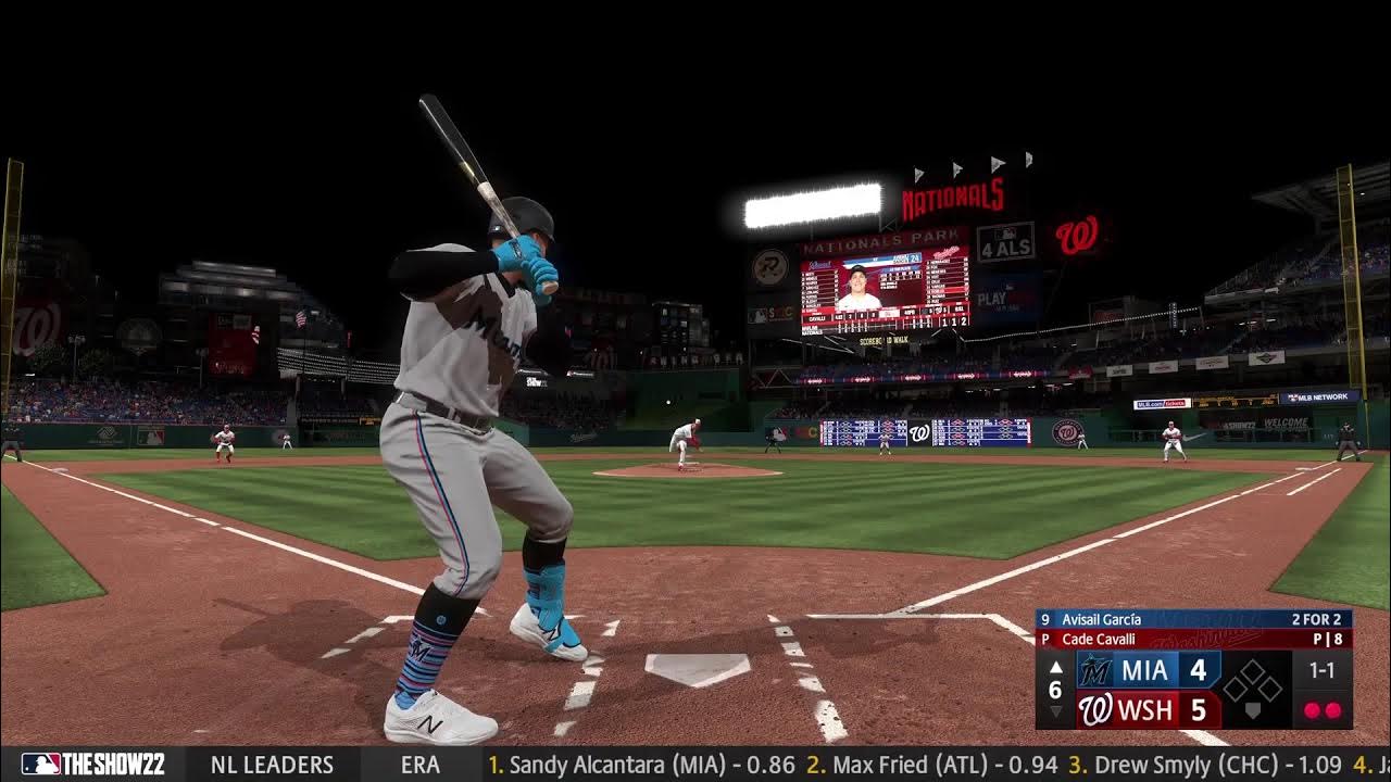 MLB 22 The show Marlins @ Nationals Continuation - YouTube