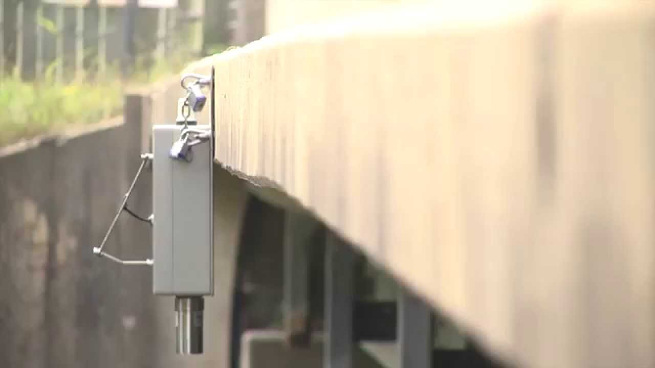 Iowa Flood Center bridge sensor installation - YouTube