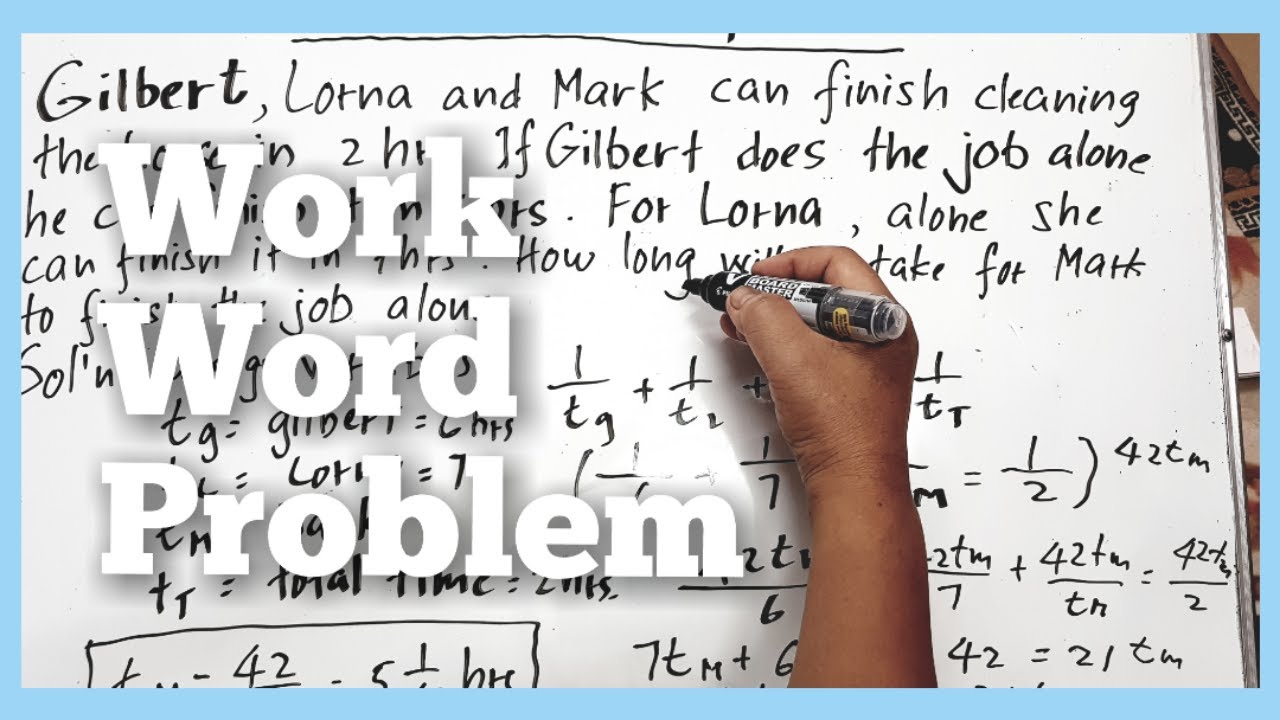 Work word problem || How to solve - YouTube