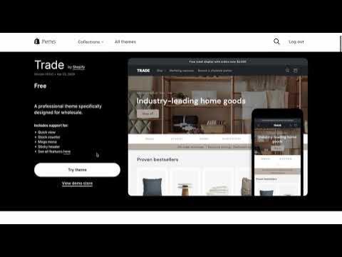 How To Install Shopify Trade Theme in your Online Store - YouTube