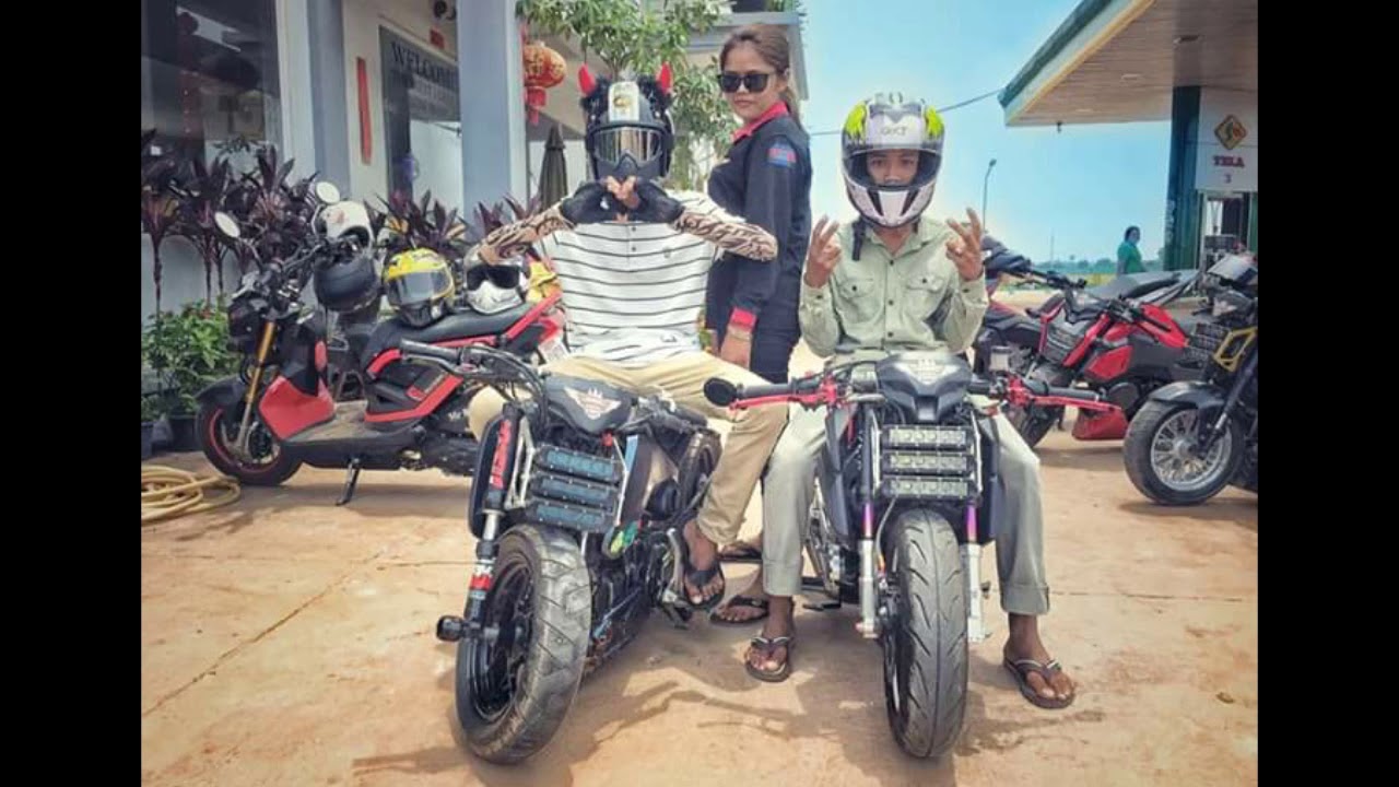 ចូលចិត្តកាលេងម៉ូតូនៅកម្ពុជា Khmer Minibikers Rider Cambodain - YouTube