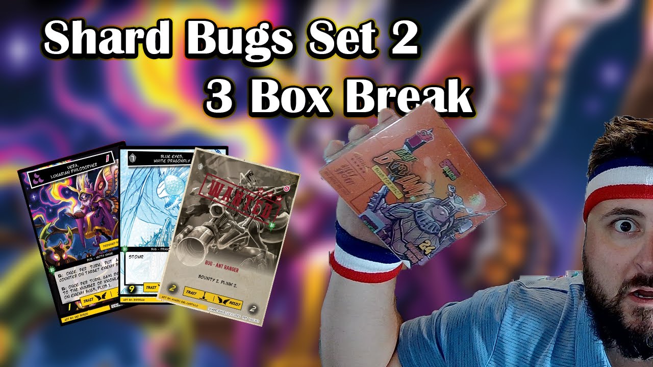Shard Bugs TCG Set 2 - 3 Box Break. Serialized hunt - YouTube