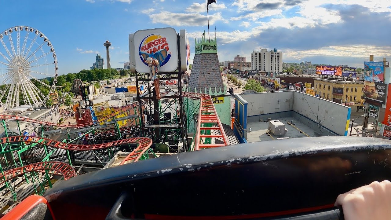 Roller Coaster on Top of a BURGER KING?! Frank’ N Coaster 4K POV ...