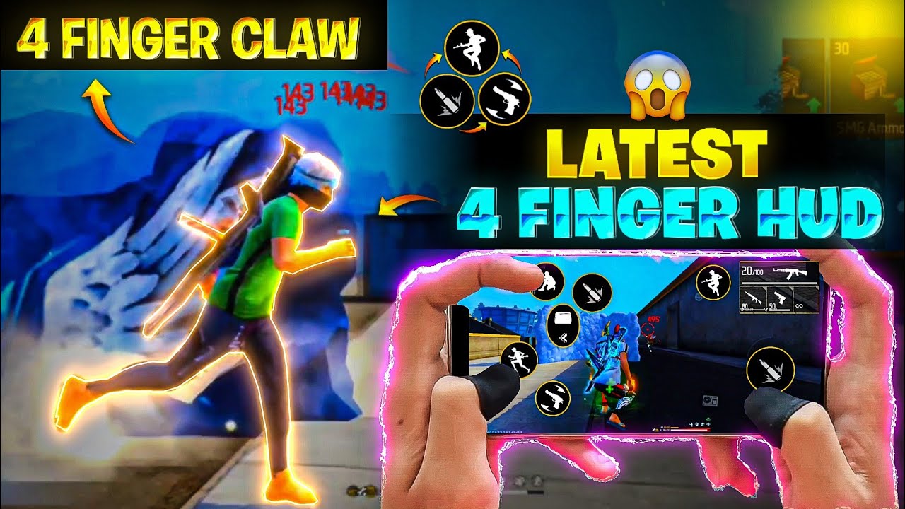BEST 4 FINGER CUSTOM HUD IN FF 🔥 ️ BETTER THAN PC PLAYERS | 4 FINGER ...
