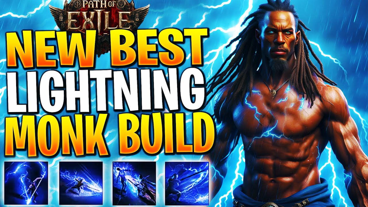 NEW LIGHTNING MONK BUILD IN POE 2! Path of Exile 2 Best Monk Build ...