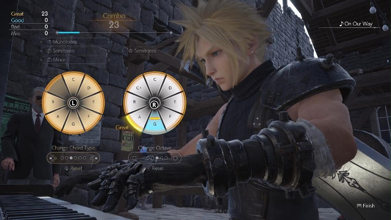 On Our Way Perfect Score (FF7 Rebirth Piano Mini-Game) - YouTube