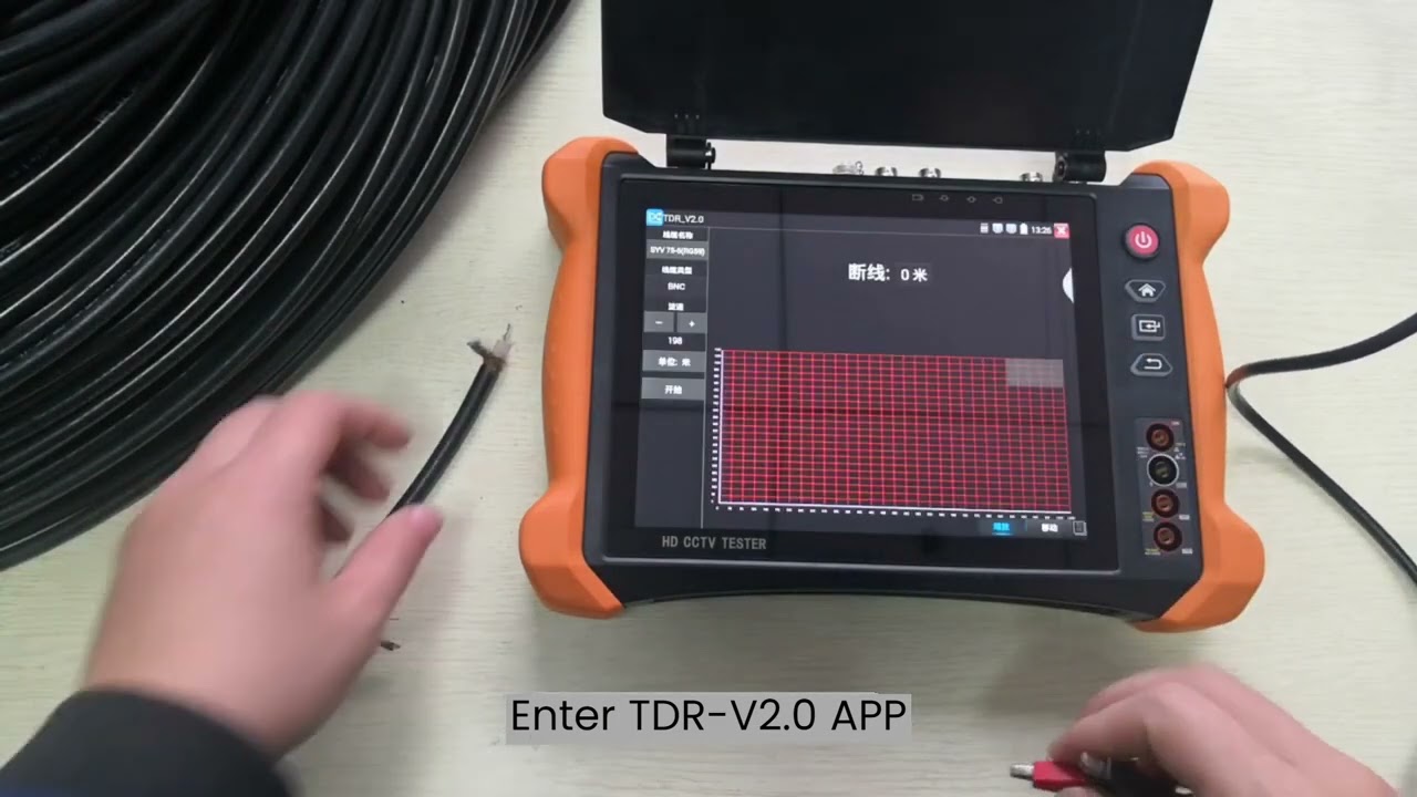 TDR cable test: for CCTV tester monitor X9-MOVTADHS - YouTube