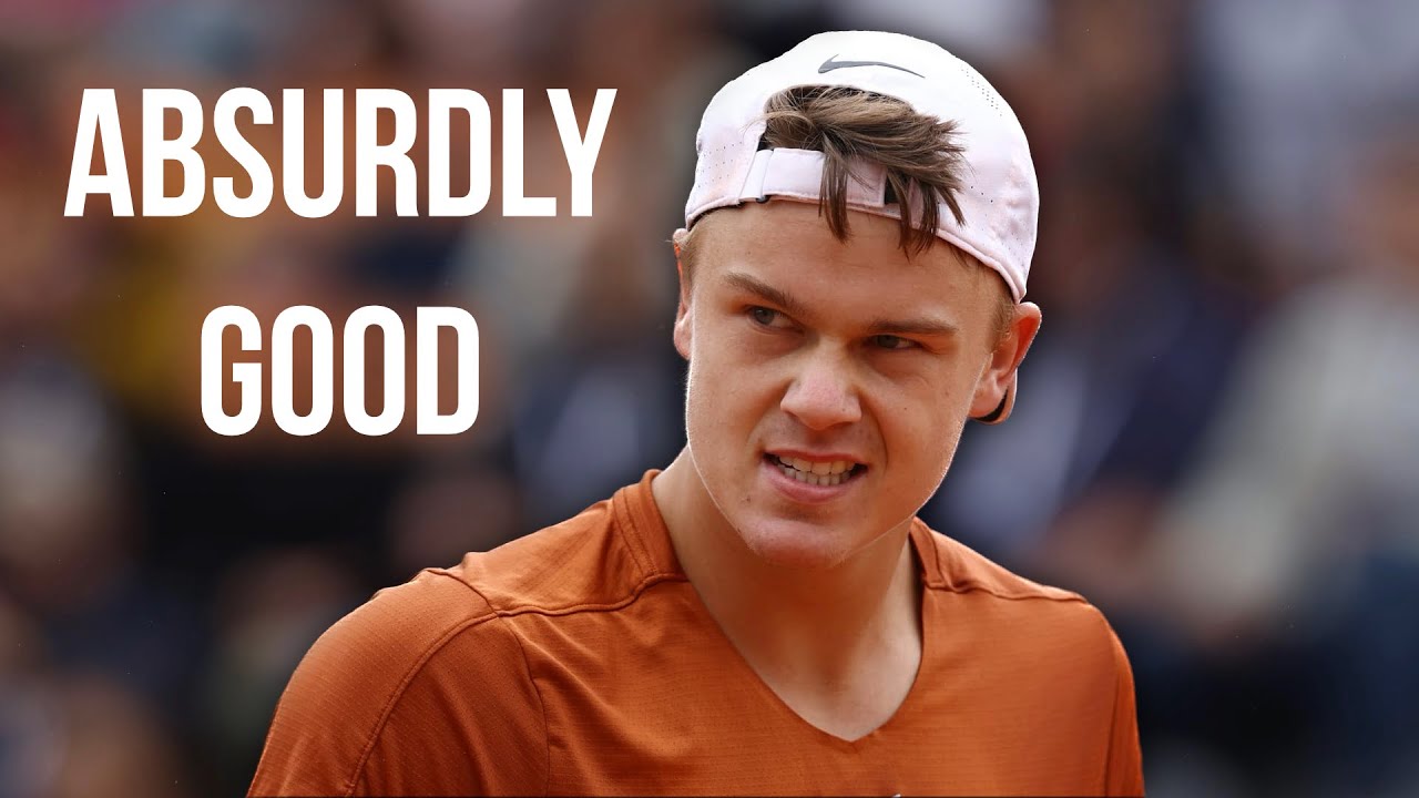Holger Rune 20 ABSURDLY Good Forehands - YouTube