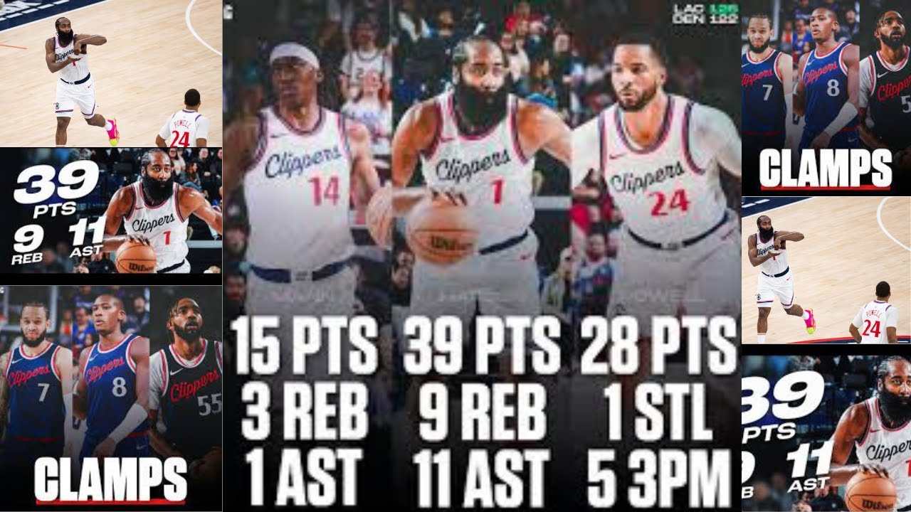 Chef Harden Cooked up 39pts 9reb 11ast vs DEN Nuggets Clippers Win 126 ...