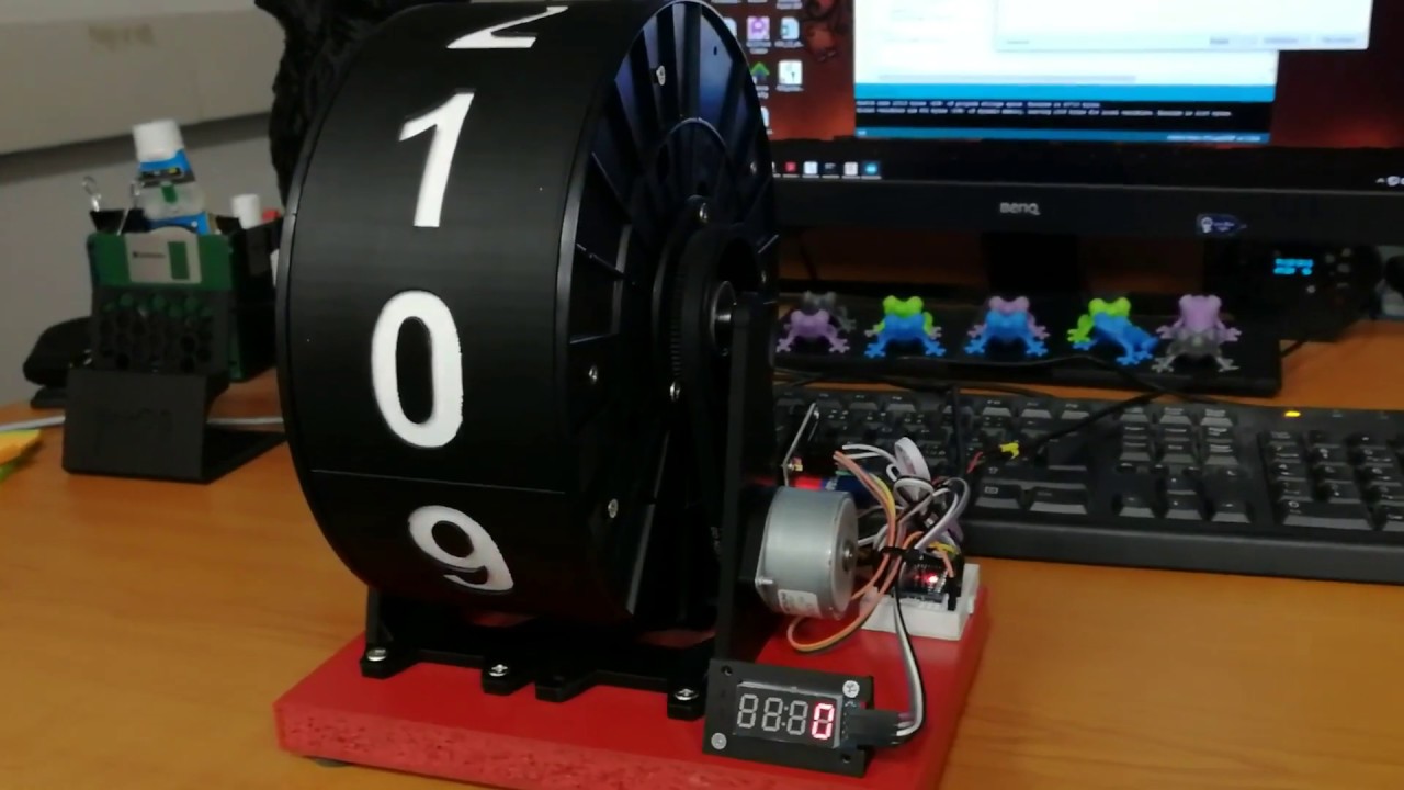 Filament Spool Clock - Prototype - YouTube