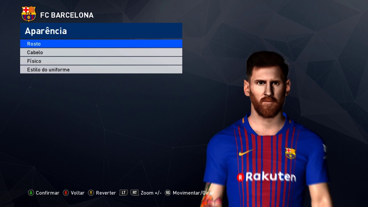 PES 2017 - NEW FACE LIONEL MESSI - PC - YouTube