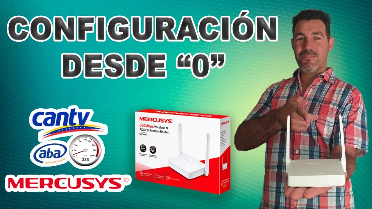 Como configurar un modem - Router Mercusys MW300D, ABA DE CANTV - YouTube