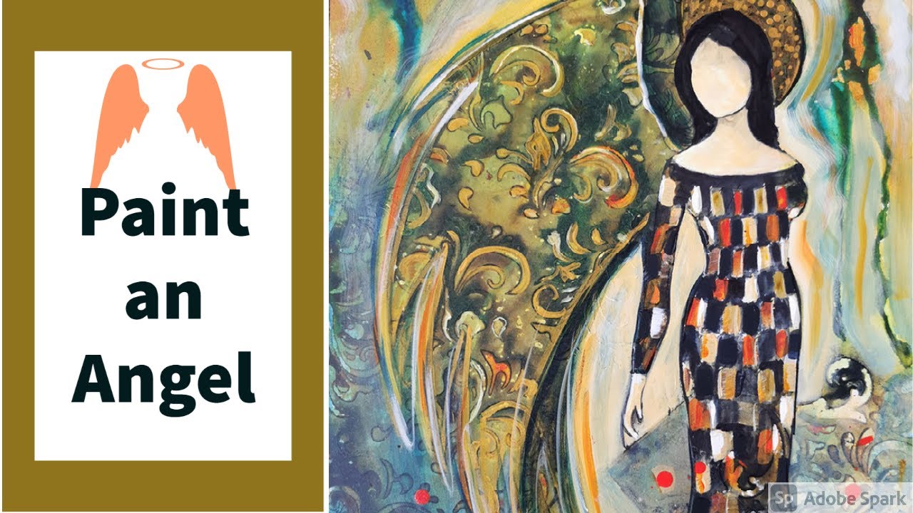 Acrylic ink painting tecniques|How to paint an Angel |How to paint in ...