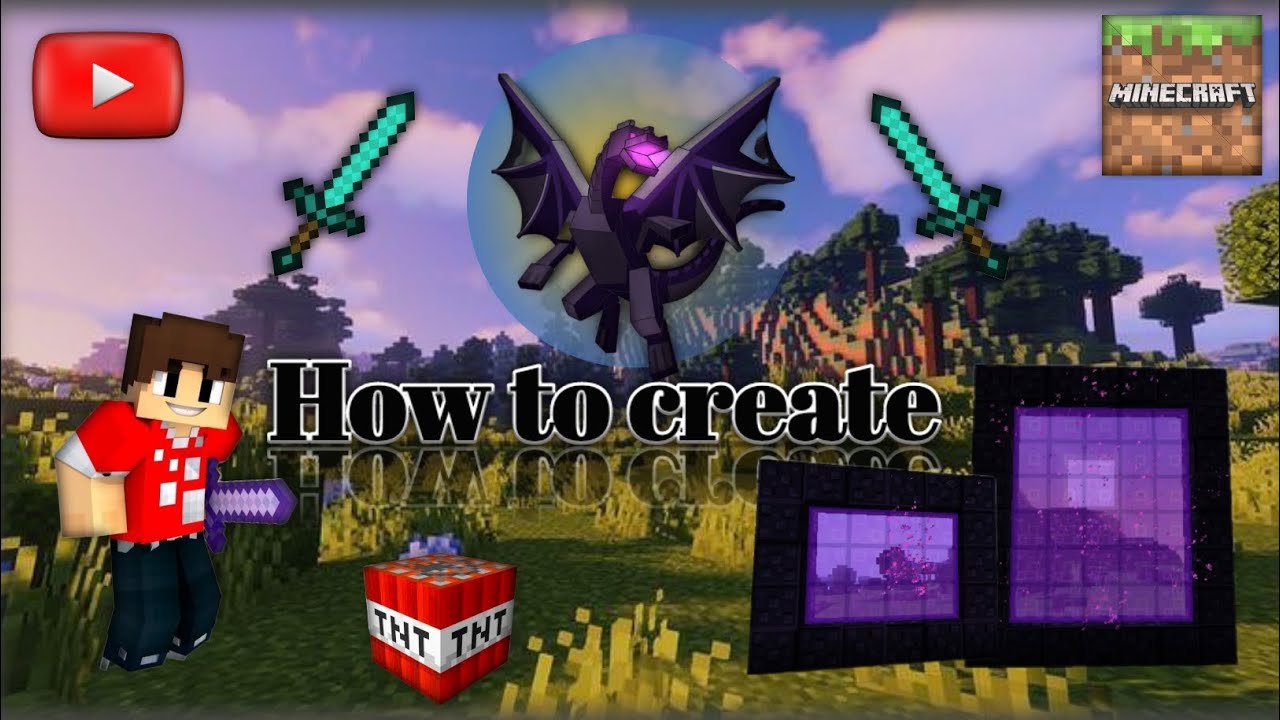 How to create nether portal || Easy trick || Minecraft tutorial - YouTube
