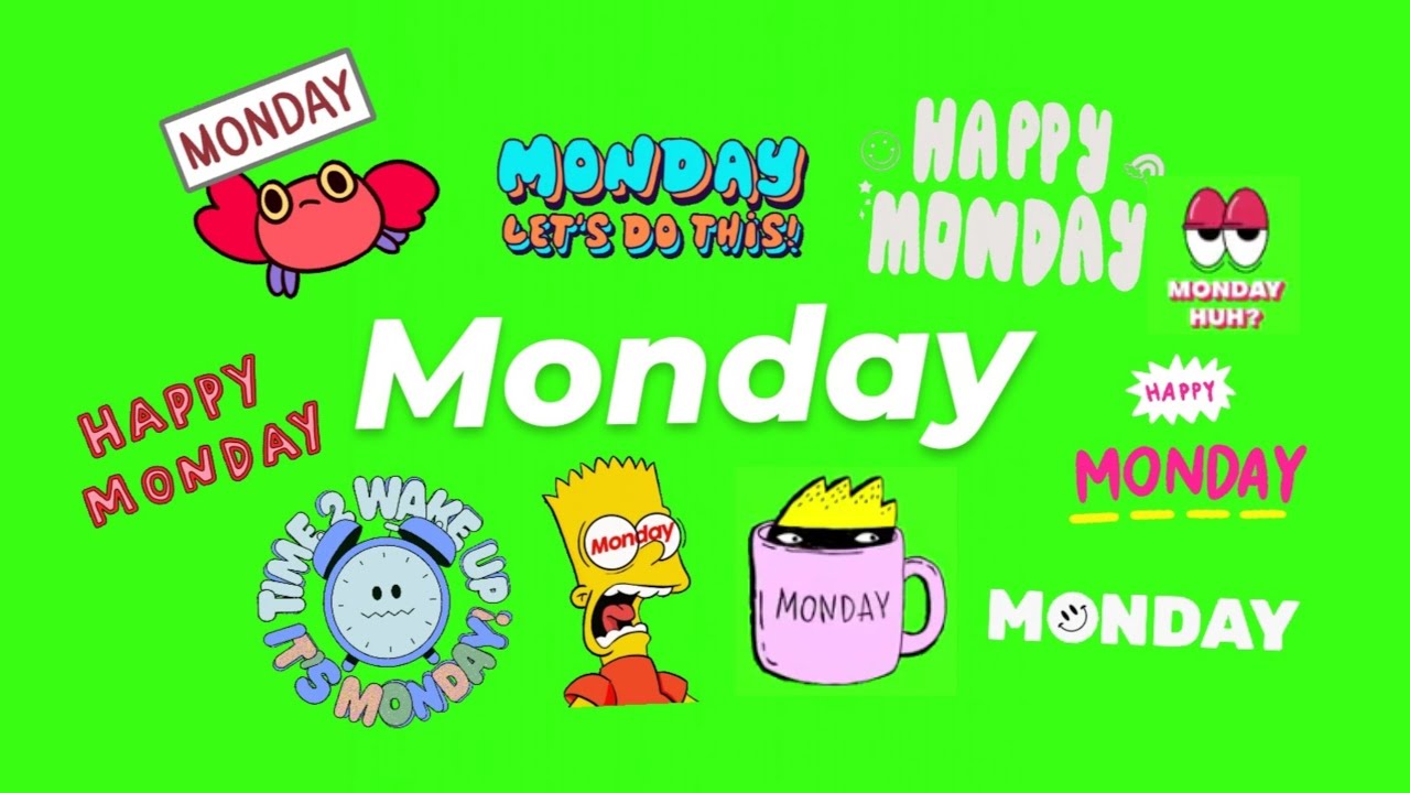 Animated Monday Text Title Green Screen Pack (Free Download) - YouTube