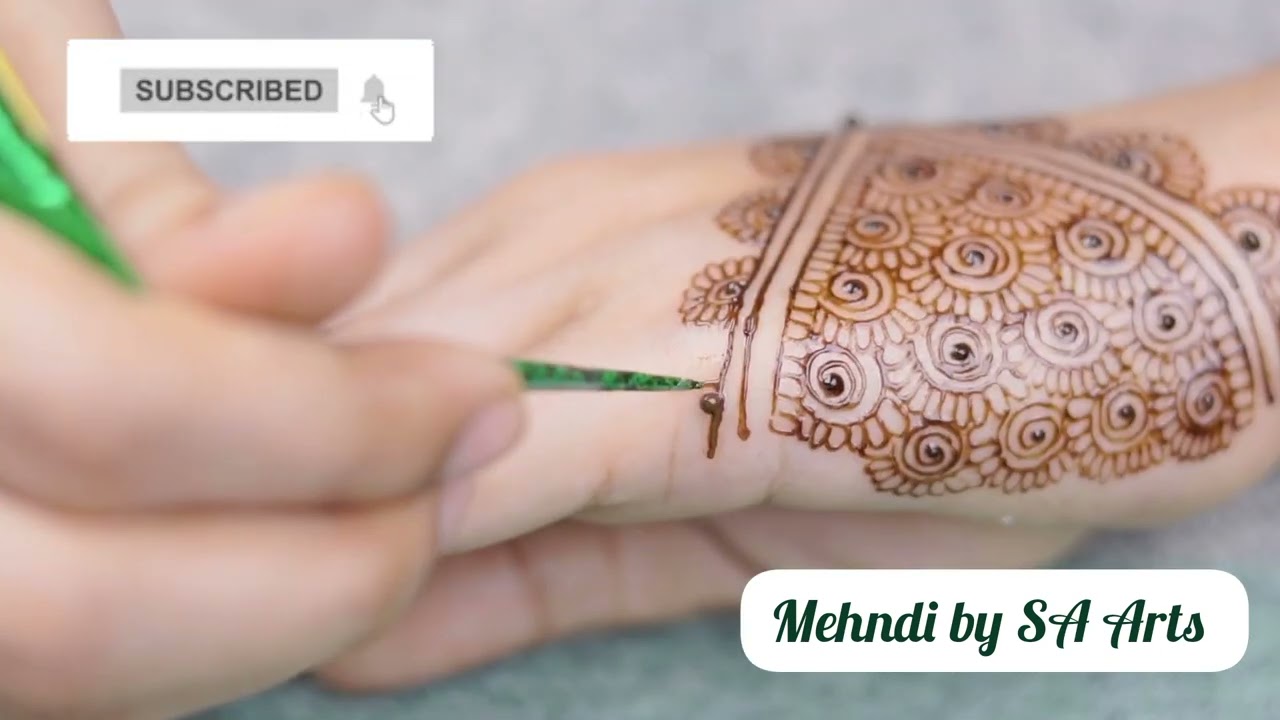 Simple and Stylish triangle Mehndi design Front Hand| Simple Mehndi ...