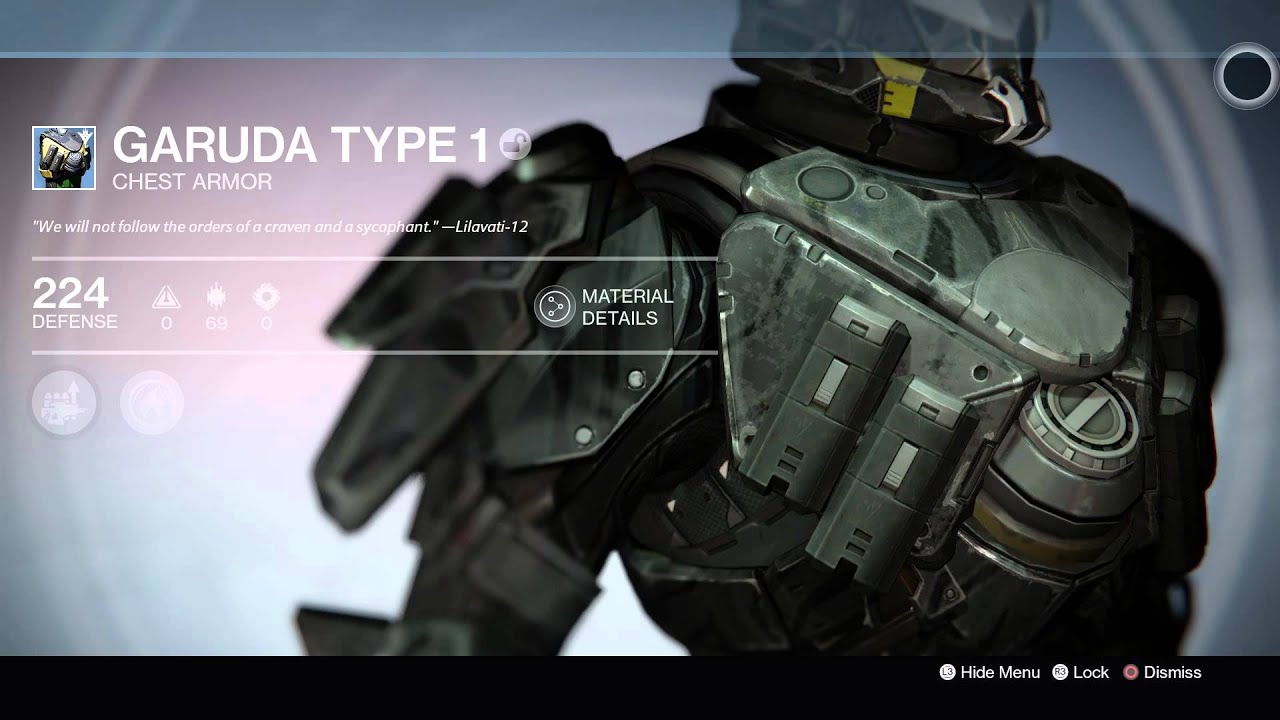 Destiny: The Taken King - Garuda Type 1 Chest Armor (Titan) Upgrade ...