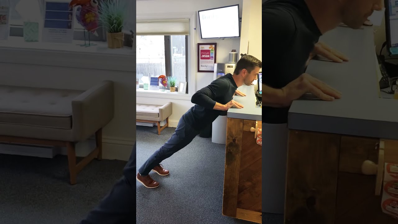 Desk push-up modification - YouTube
