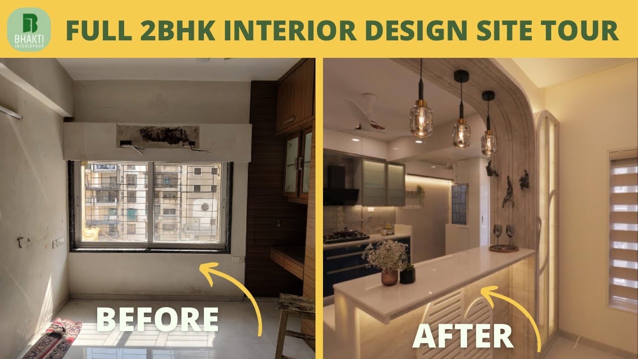 Full 2BHK INTERIOR DESIGN SITE TOUR - YouTube