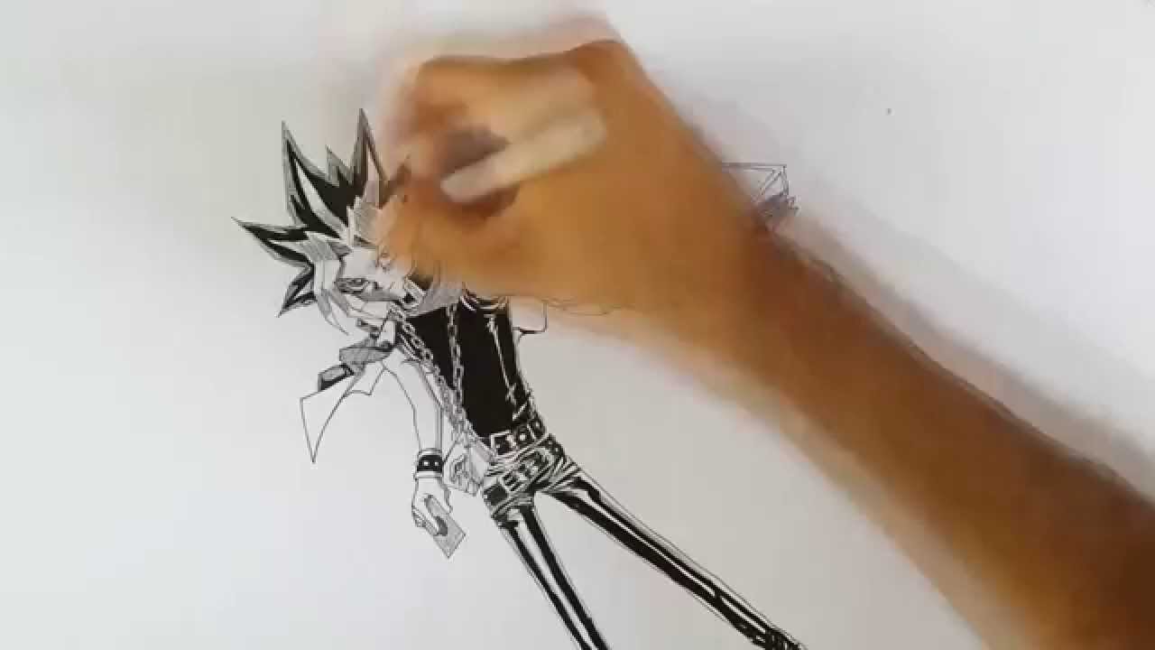 Drawing Yami from Yu gi Oh - YouTube